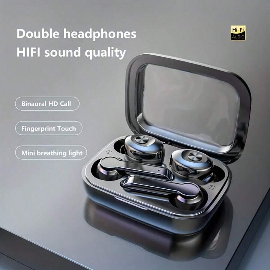 Dual Wireless Earbuds With Microphone, Non-Waterproof Touch Control ...