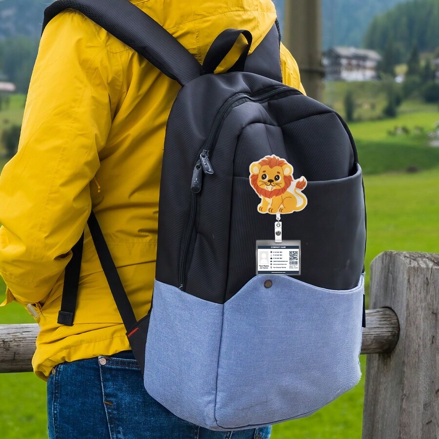 7 Styles Cute Animals Bling Badge Reels With ID Buckles For Coworkers ...