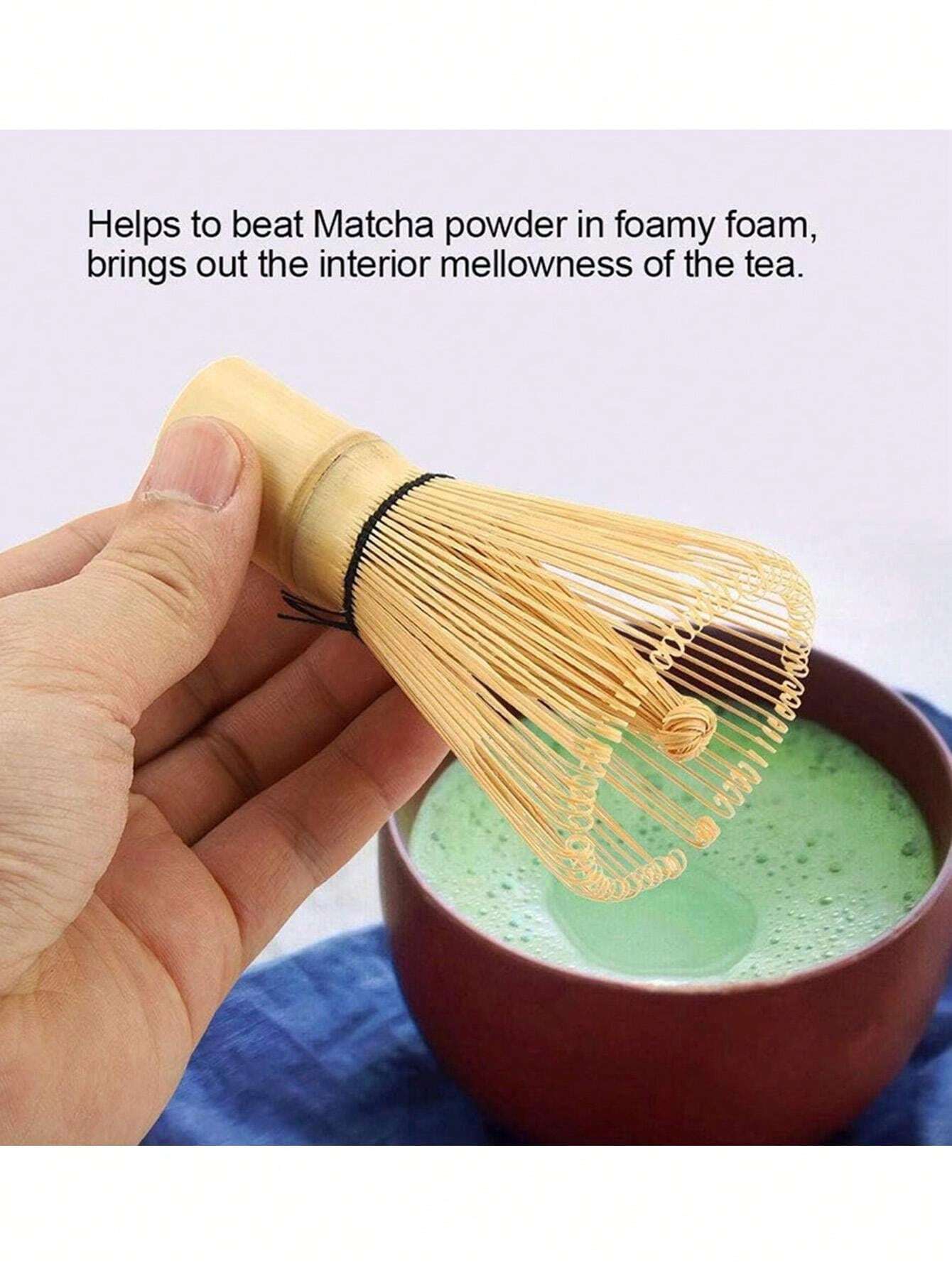 Frusta per tè in bambù naturale Chasen per preparare la polvere di ...