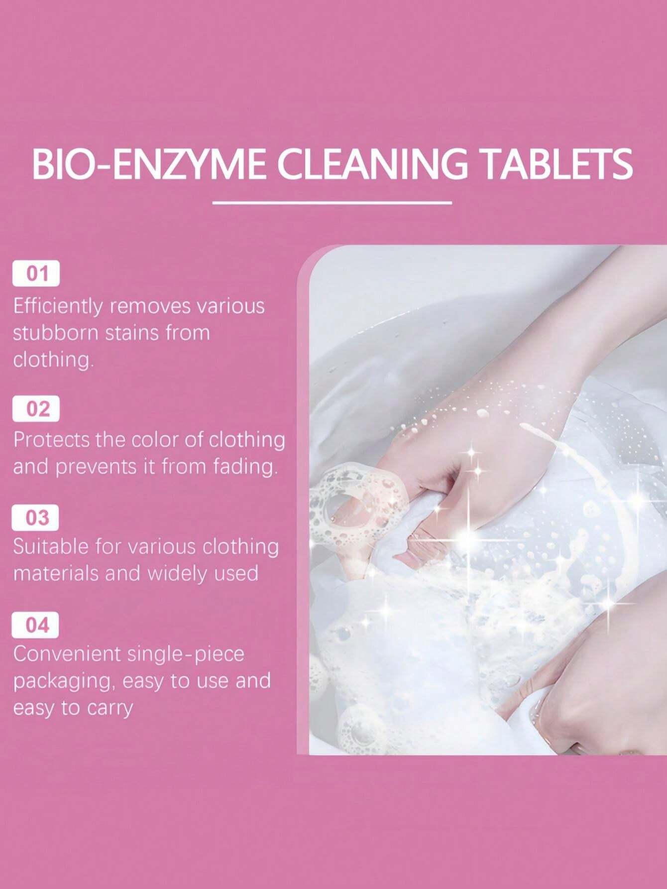 Clothes Cleaning Effervescent Tablets - Bio-Enzyme Explosive Salt Clothing Stain Remover ...