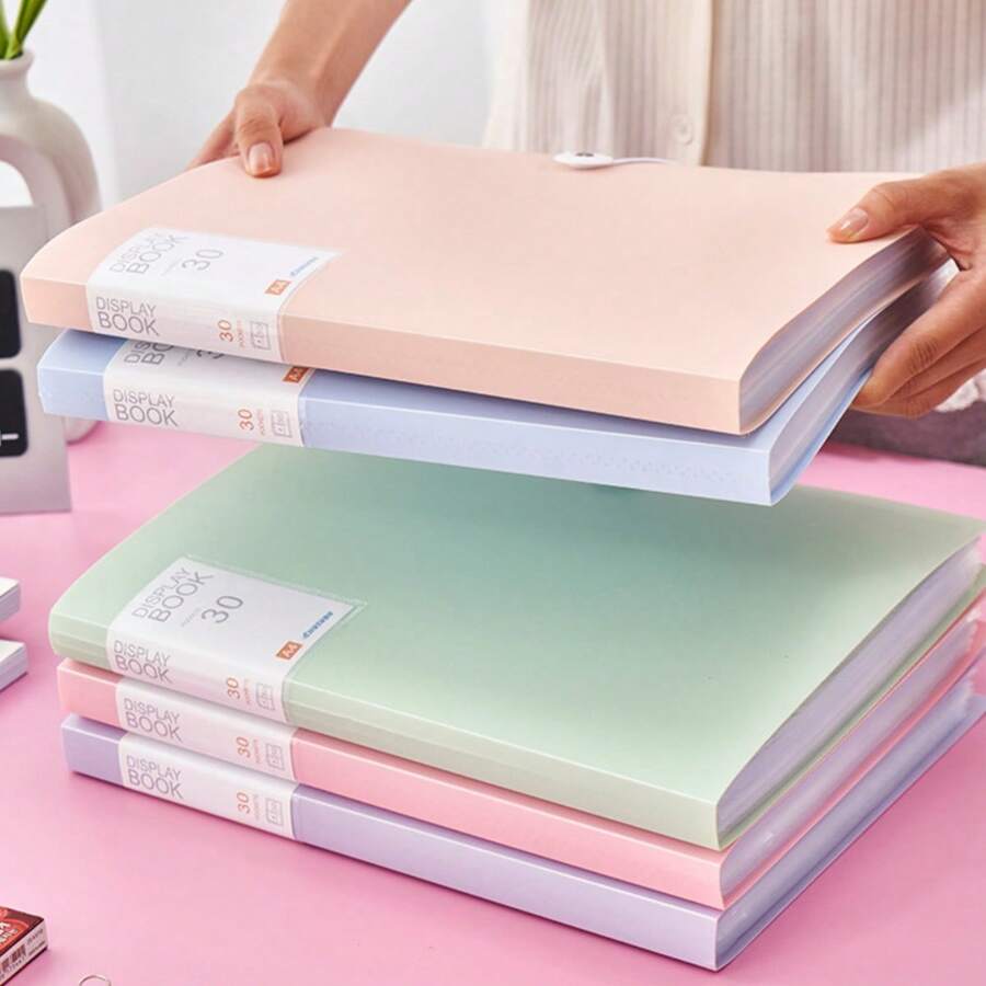 1 Piece A4 Folder Transparent Insert Multi-Layer Information Booklet ...