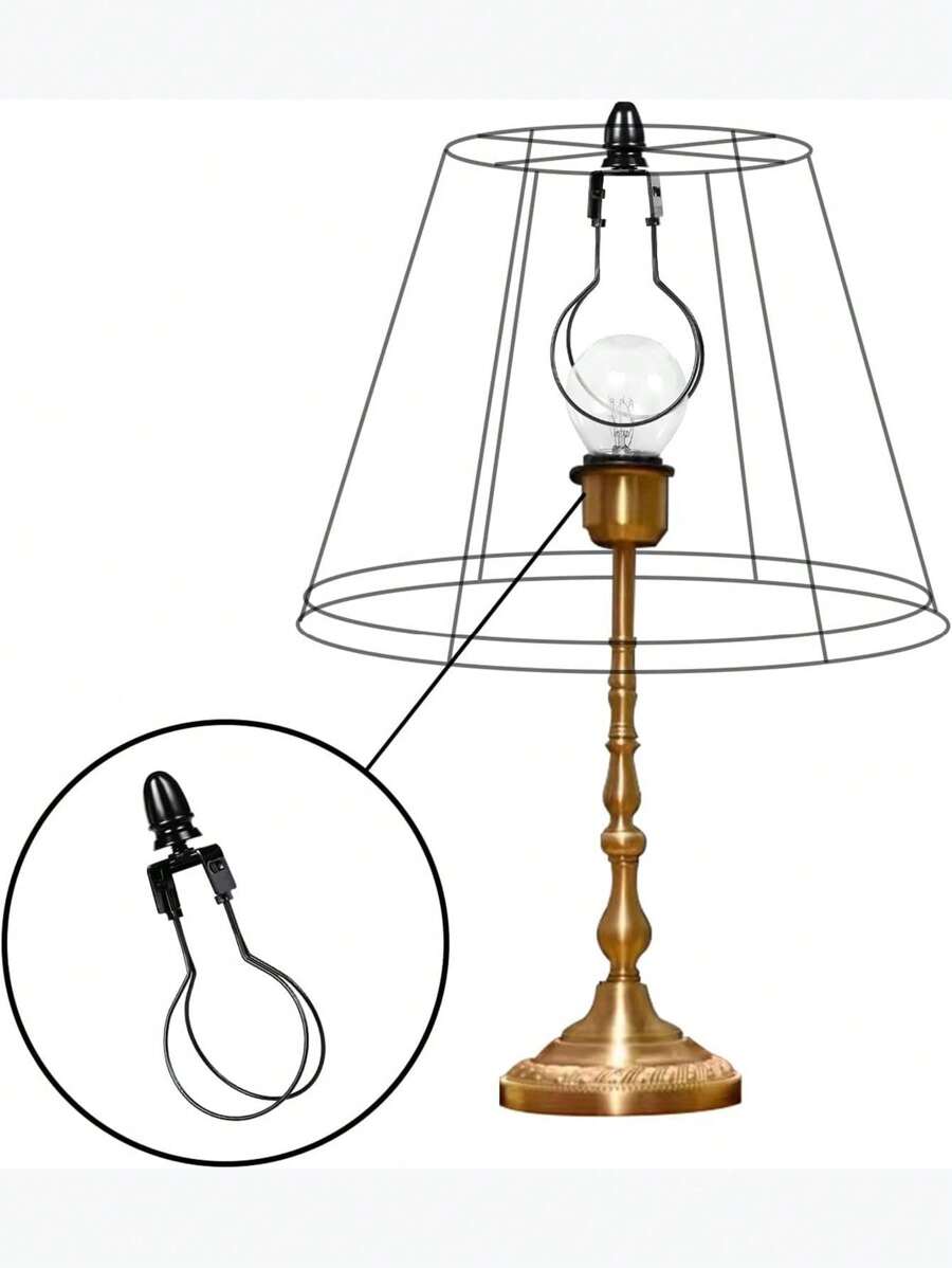 Lamp Stand, Lamp Light Bulb Clip Adapter, Lamp Harp Stand Adapter Kit ...