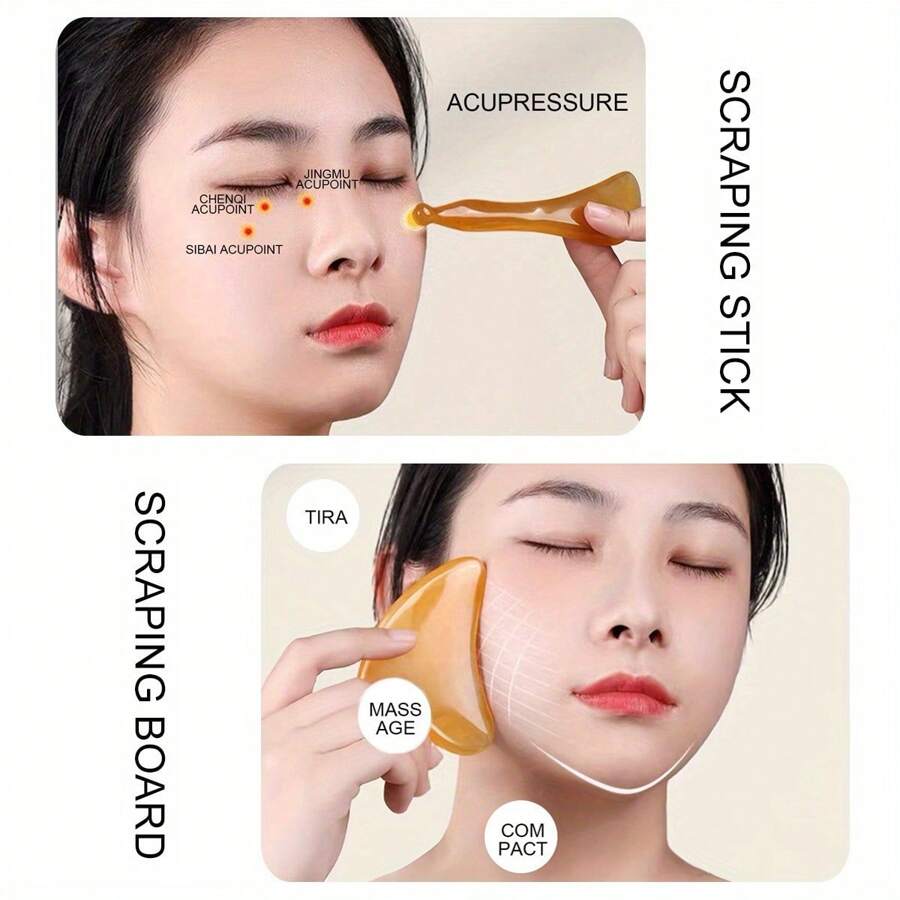 Face Lifting Guasha Resin Scraping Massage Facial Scraper Tool Eye SPA ...