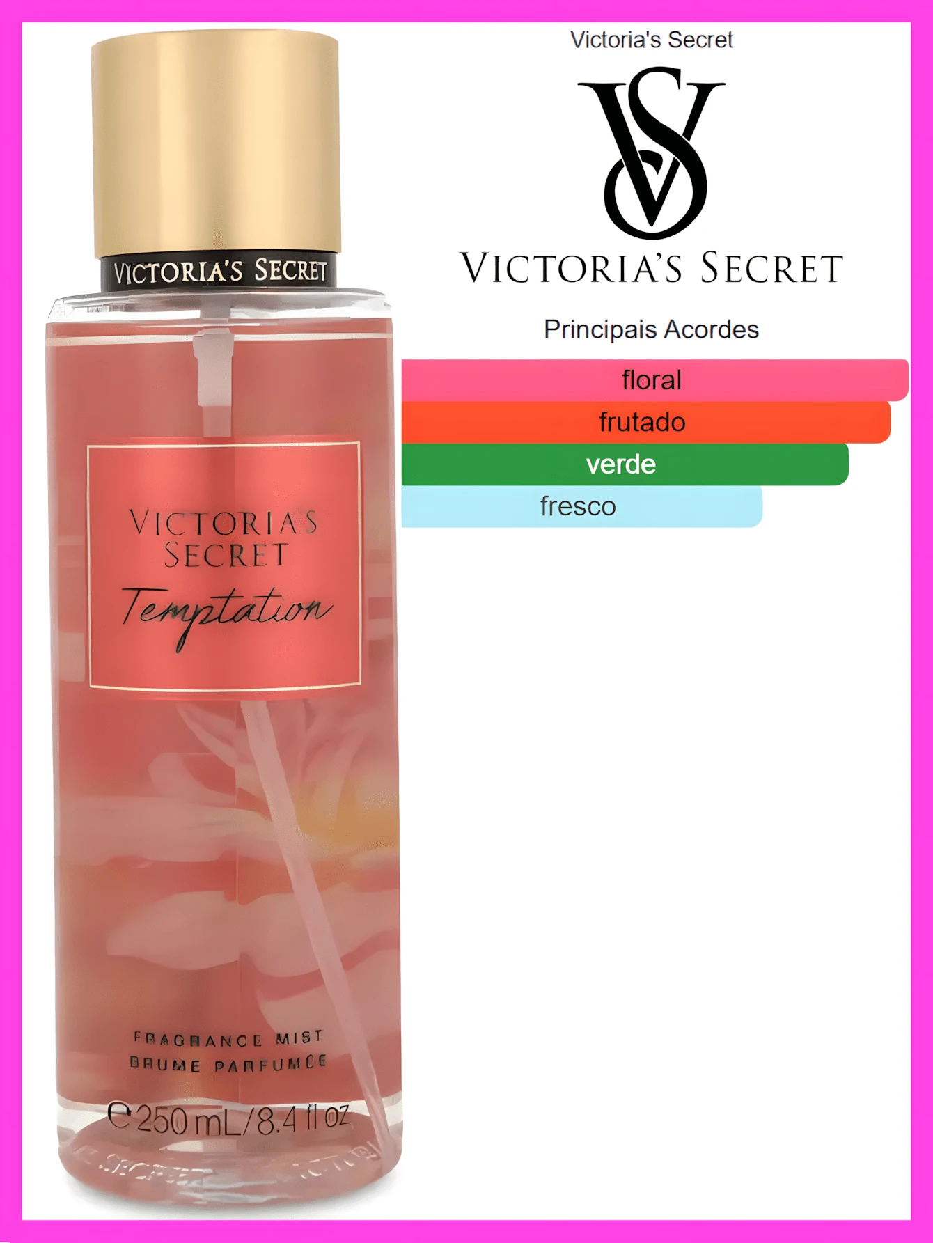 Victorias Secret Temptation Body Splash Perfume 250ml | Original | Mode ...