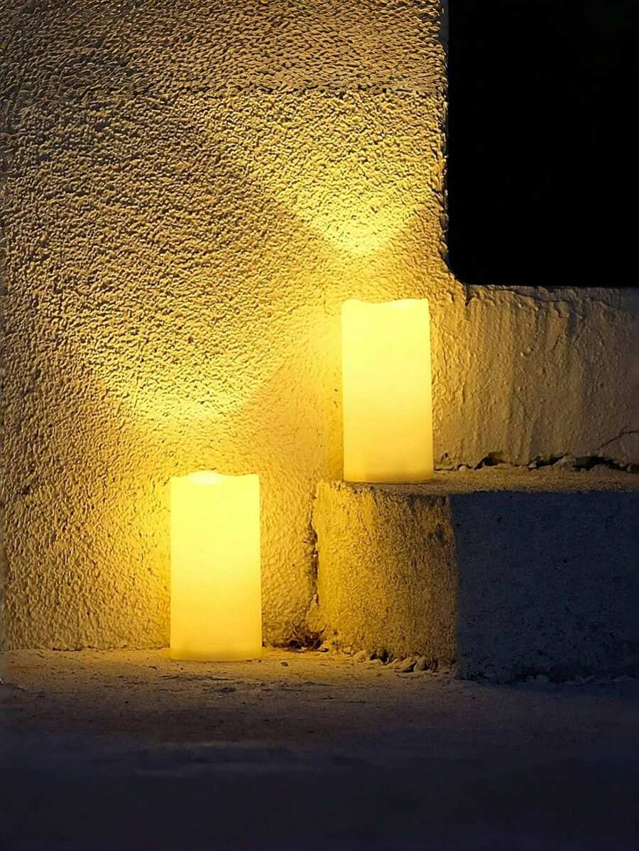 2pcs Outdoor Waterproof Solar Candle, Rechargeable Candle, Solar ...