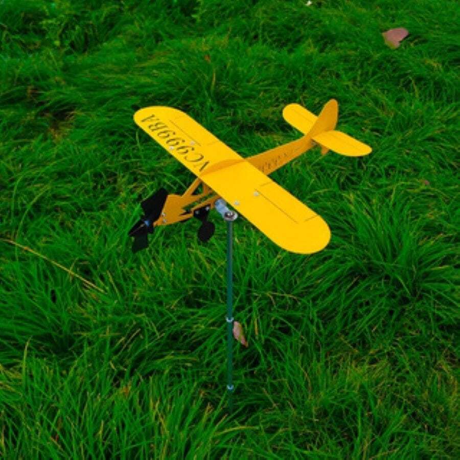 Airplane Wind Spinner Metal Windmill Wind Energy Wind Sculpture Outdoor ...