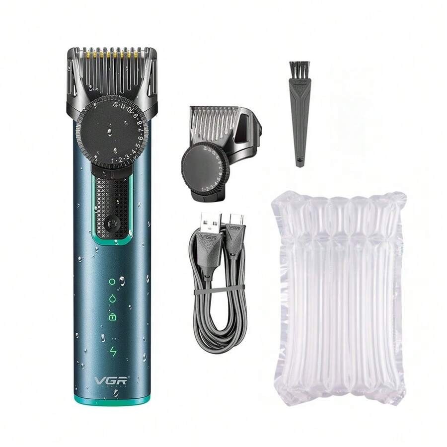 VGR VRG Hair Clipper Electric Waterproof Portable Hair Trimmers Plastic Adjustable Rechargeable ...