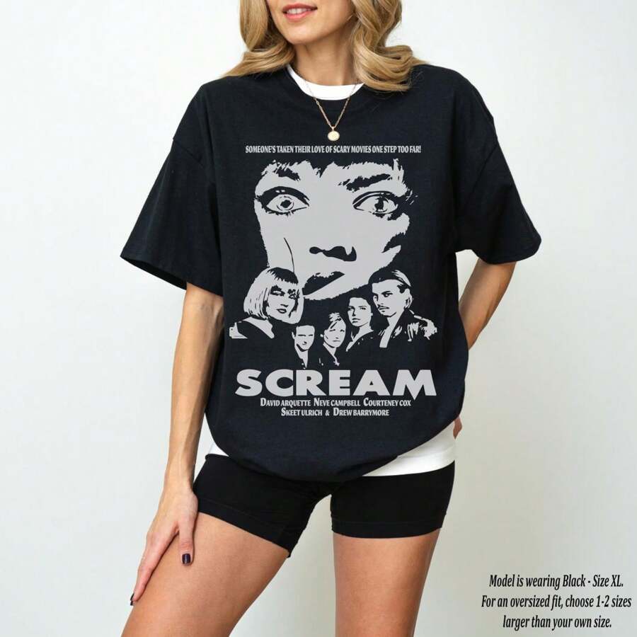 Retro Scream Movie Shirt -Scream Halloween Shirt,Scream Movie Tshirt,Retro Horror Shirt,Vintage ...