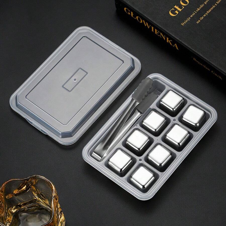 Stainless Steel Reusable Ice Cubes High-End Frozen Ice Cube Set For ...