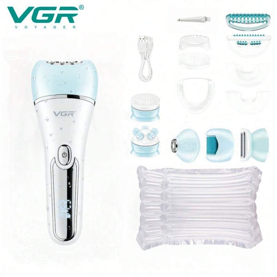VGR VGR Hair Remover Rechargeable Facial Leg Body Bikini Epilator Lady Shaver Underarms Hair ...
