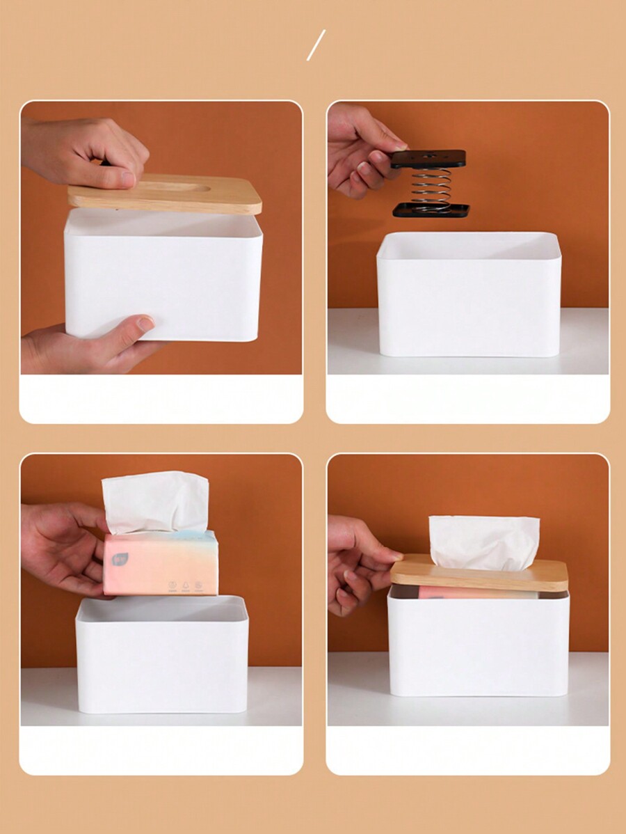 Tissue Box With Spring Power Lifting Mechanism, Self-Lifting Tissue ...