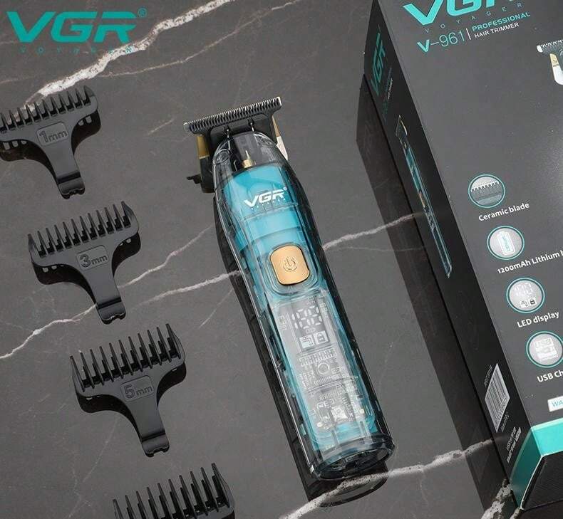VGR VGR Hair Clipper Cordless Electric Waterproof Transparent Hair Trimmers Rechargeable ...