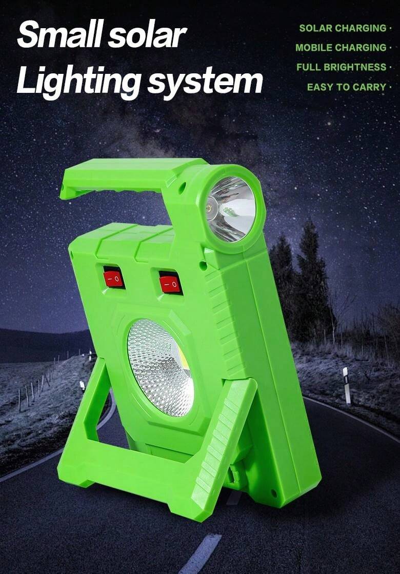 PRESERV Portable Solar Generator System Kit With LED Lights, 2400mAh ...