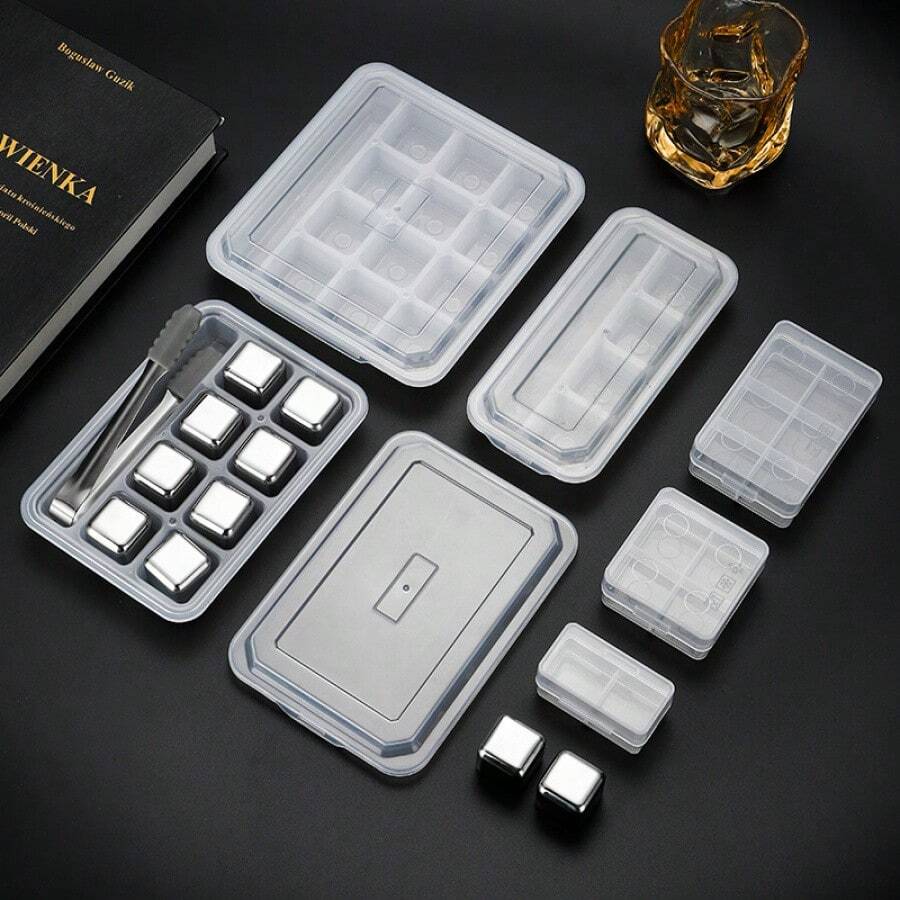 Stainless Steel Reusable Ice Cubes High-End Frozen Ice Cube Set For ...