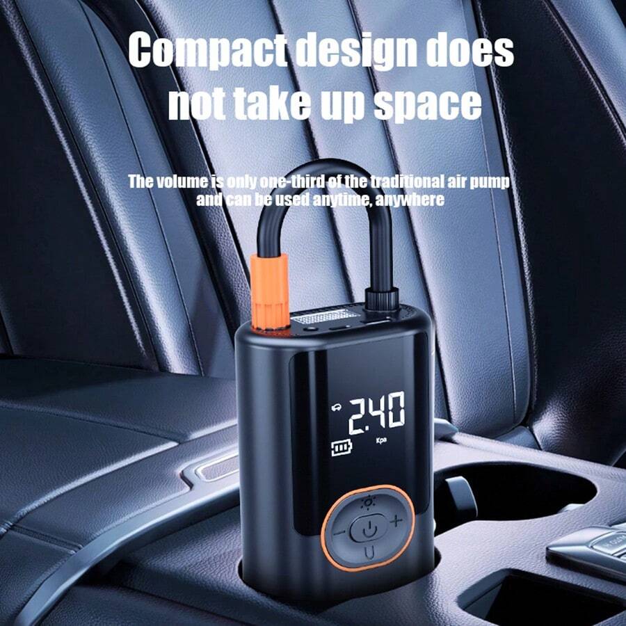 150PSI Portable Wireless Car Tire Inflator, LED Light Multifunctional ...