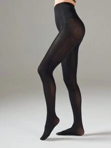 1Pair Plus Size Women 50D Body Shaping Black Tights, Minimalist ...