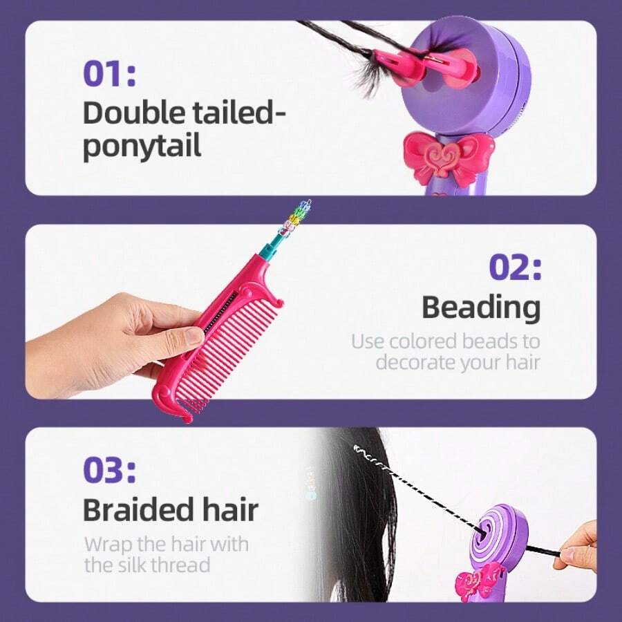 Kids DIY Princess Hair Styling Automatic Braiding Tool, Girls Magic ...