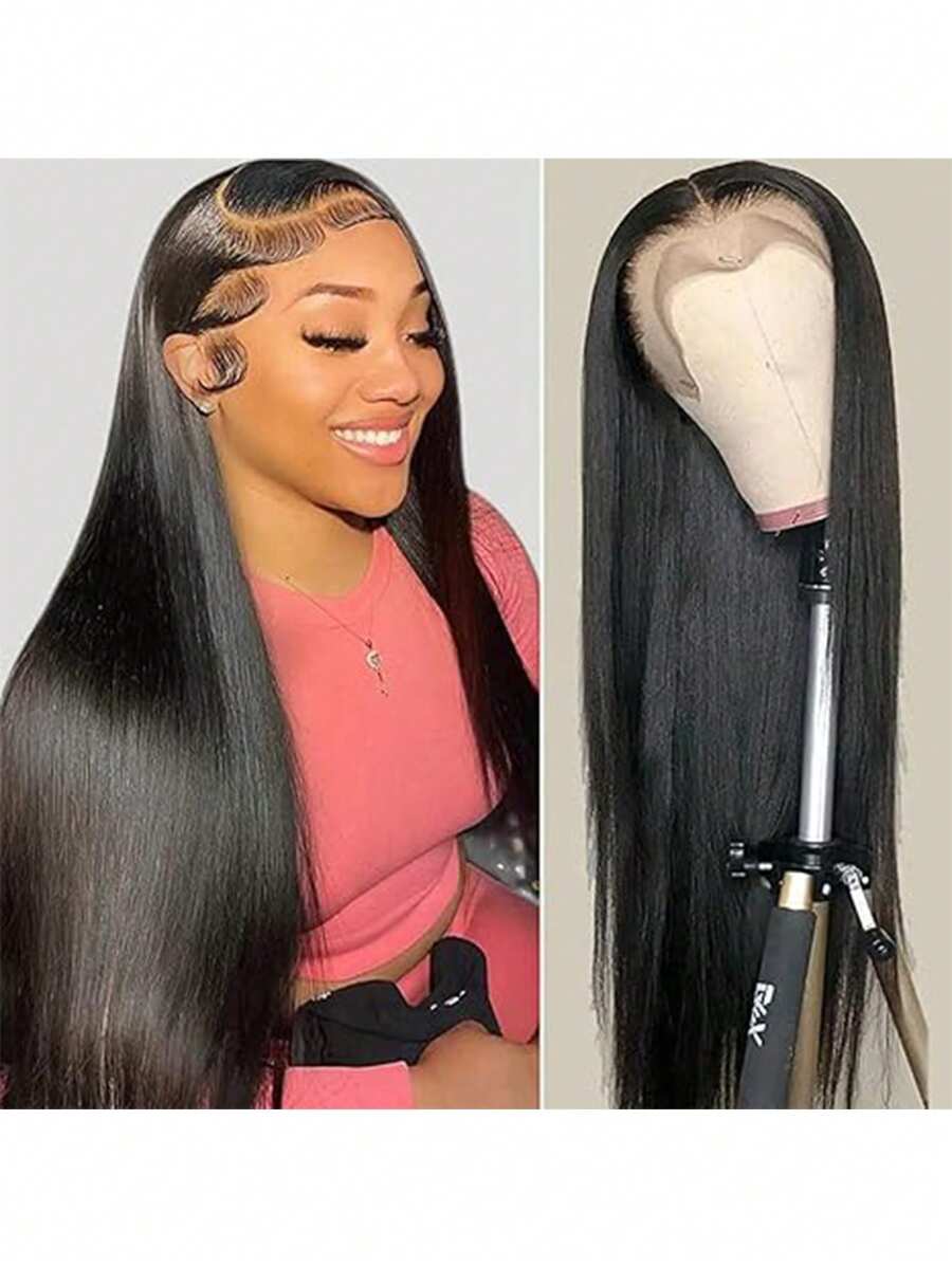 36 Inch Human Hair 13x4 Transparent Lace Wigs Straight Wigs Human Hair ...