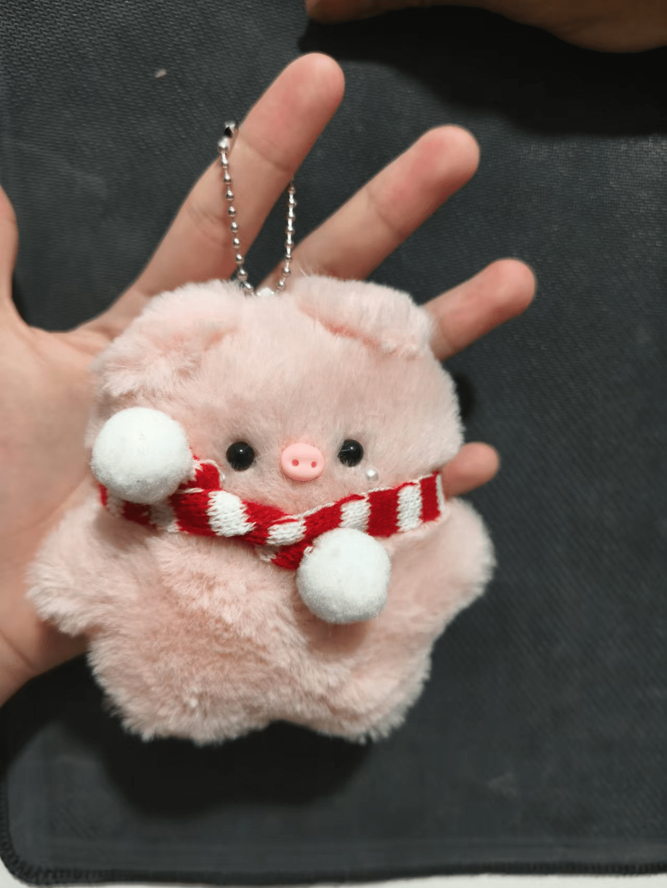 1pc Pink Cute Plush Little Pig Ornament/Key Chain, Pig Bib Cartoon ...