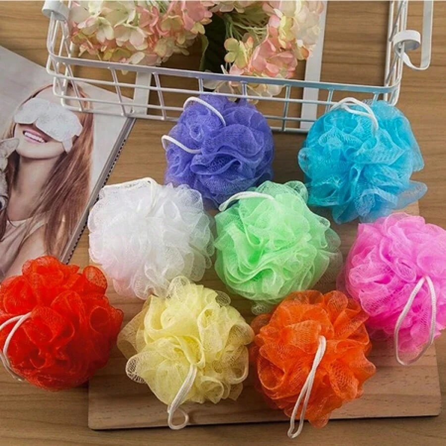 Kit 12 Nylon Loofah Sponges With String For Exfoliating Bath for Sale ...