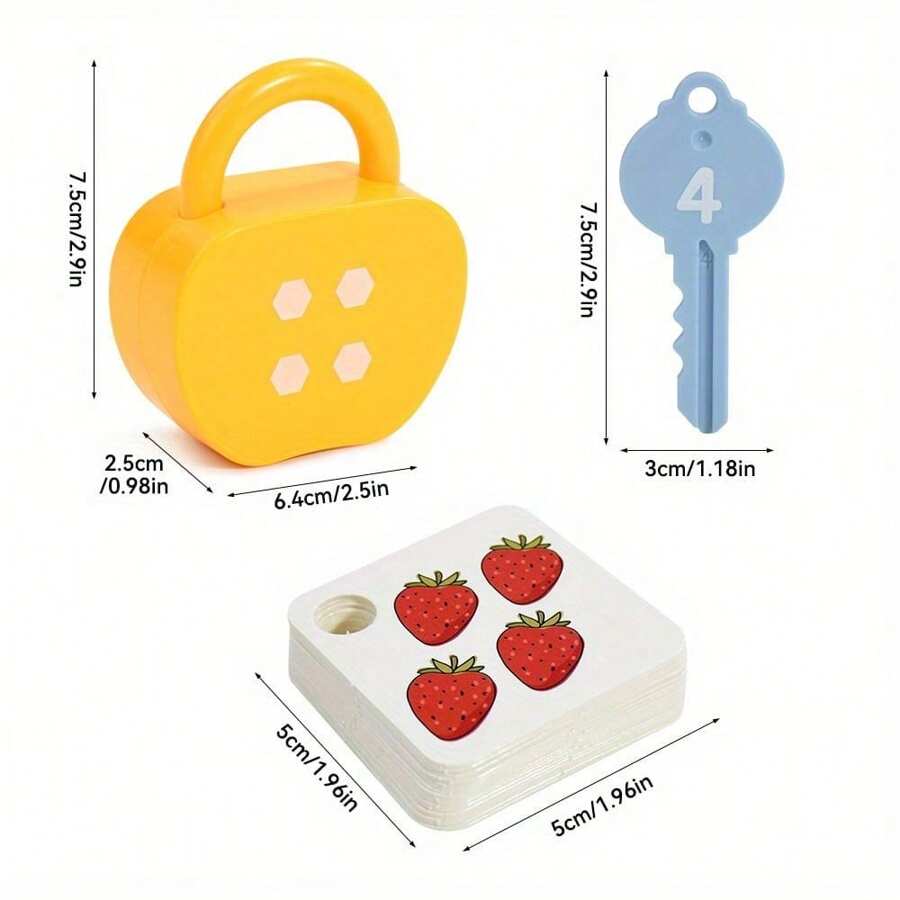 Kids Lock Key Toys Set Puzzle Locks Educational Number Matching ...