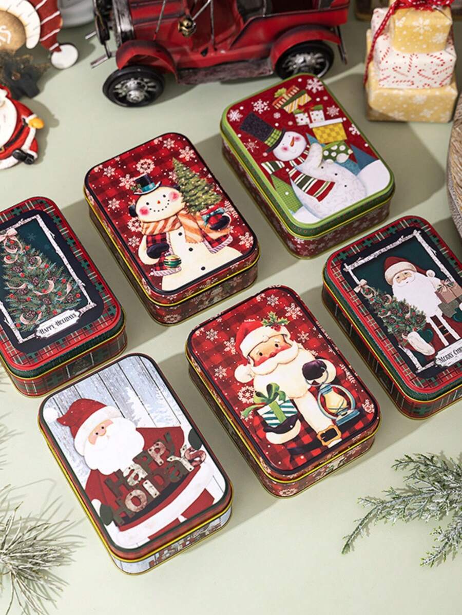 1 Piece Mini Covered Small Iron Box Gift Packaging Box, Tin Plate ...
