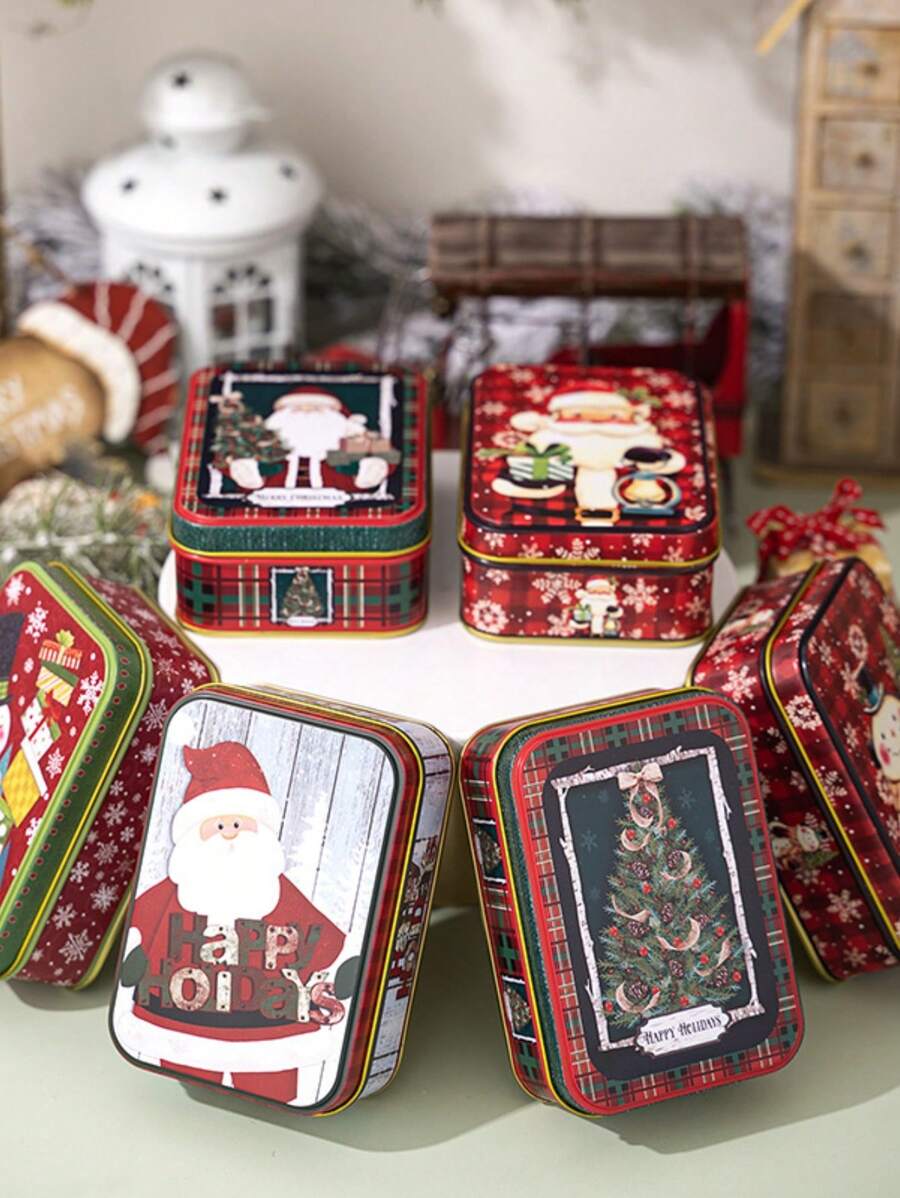 1 Piece Mini Covered Small Iron Box Gift Packaging Box, Tin Plate ...