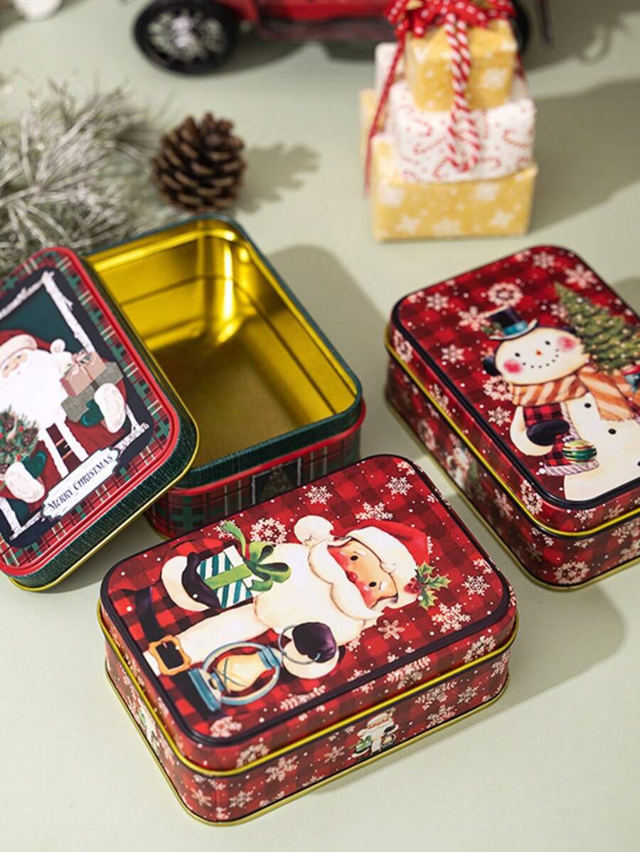 1 Piece Mini Covered Small Iron Box Gift Packaging Box, Tin Plate ...