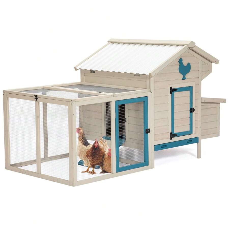 Binlin Weatherproof Outdoor Chicken Coop With PVC Roof And Removable ...