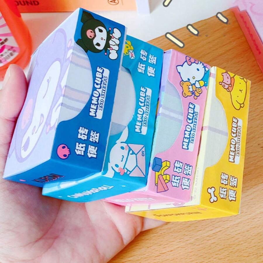 Sanrio Cute Cartoon Brick Memo Pad Notepad, Student Learning Memo Diary ...