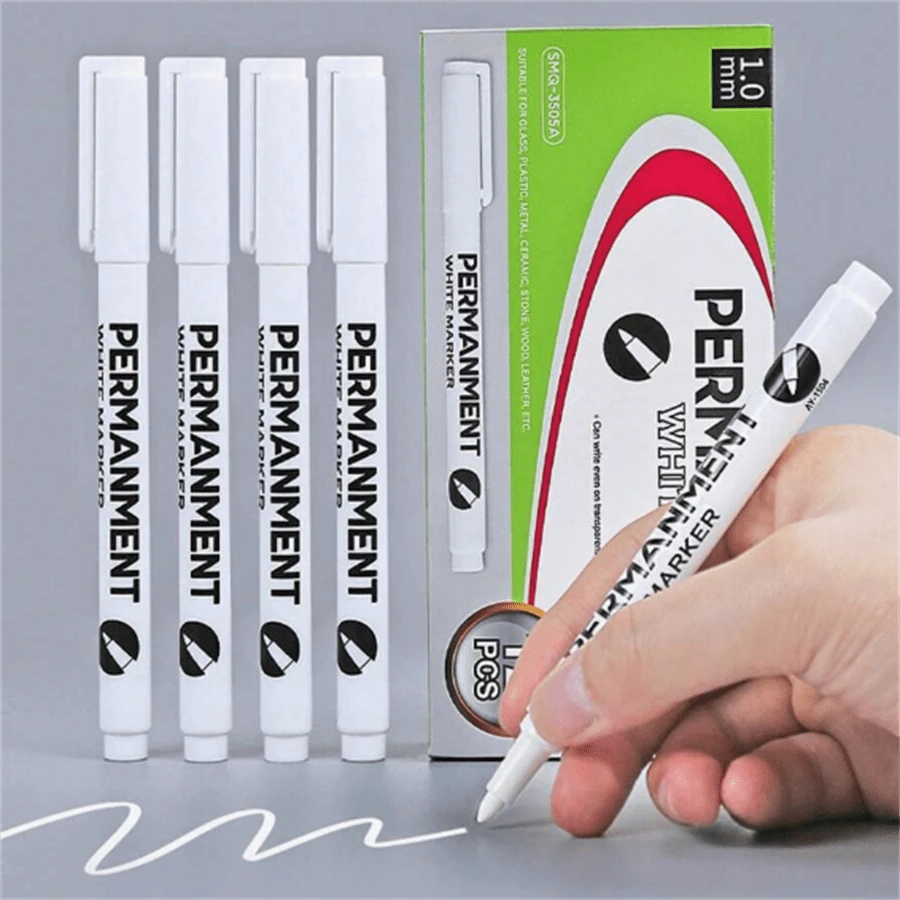 White Oil-Based Waterproof & Fade Resistant Permanent Marker Pen For ...