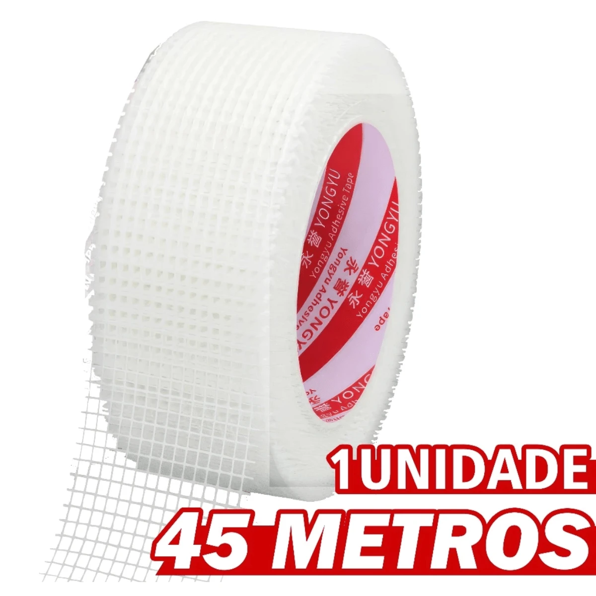 45 Meters Fiberglass Mesh Tape Self-Adhesive Professional Drywall Super ...