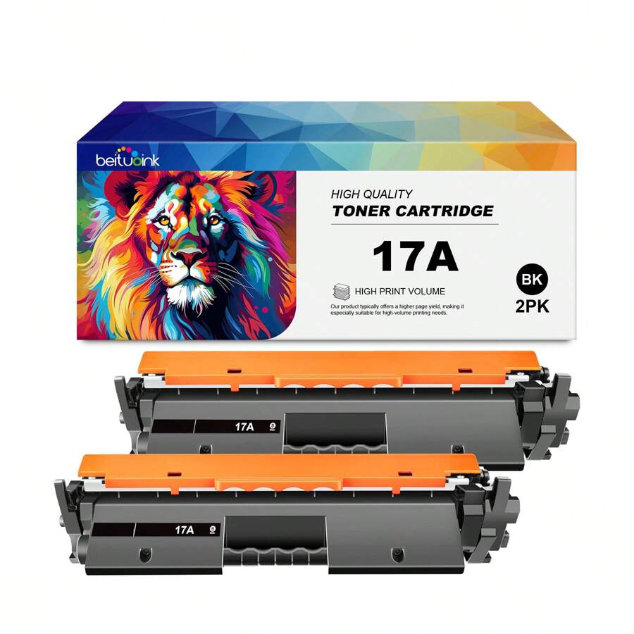 CF217A Toner Cartridge With Chip 2 Packs, 17A High-Yield Black Toner ...