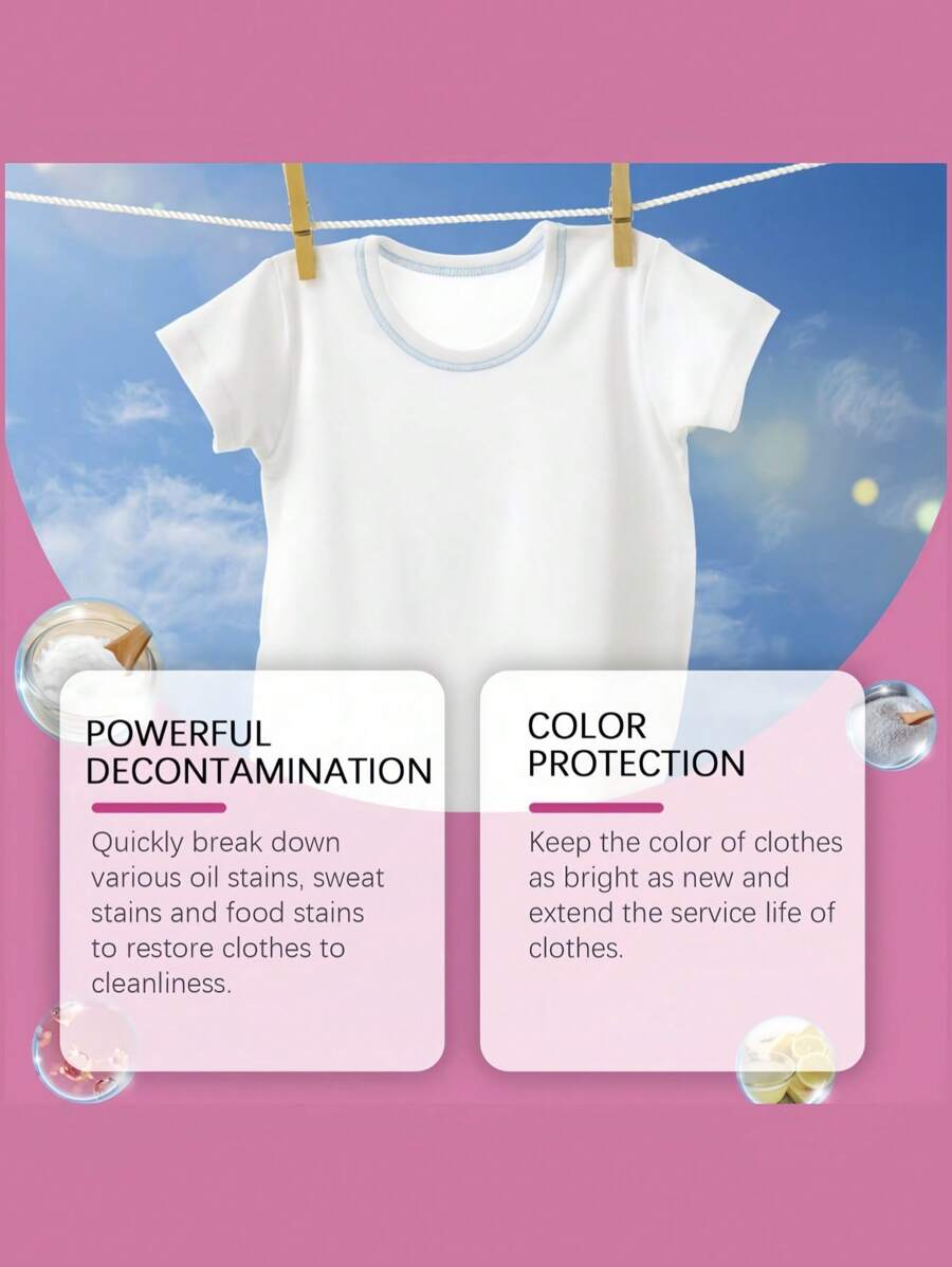 Laundry Detergent Effervescent Tablets, Biological Enzyme Blast Salt Stain Remover Leaves ...