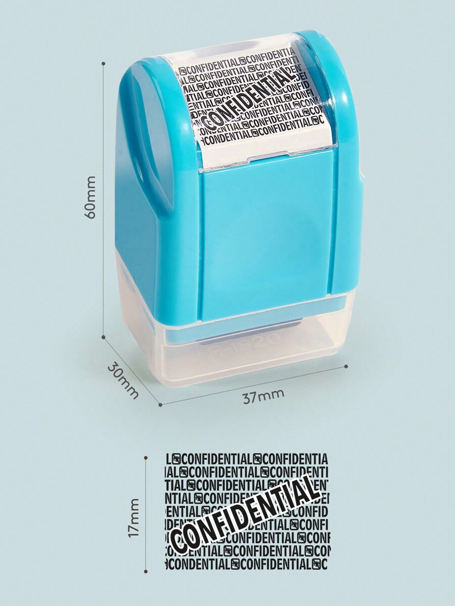 Refillable Roller Identity Theft Protection Stamp, Self-Inking Security ...