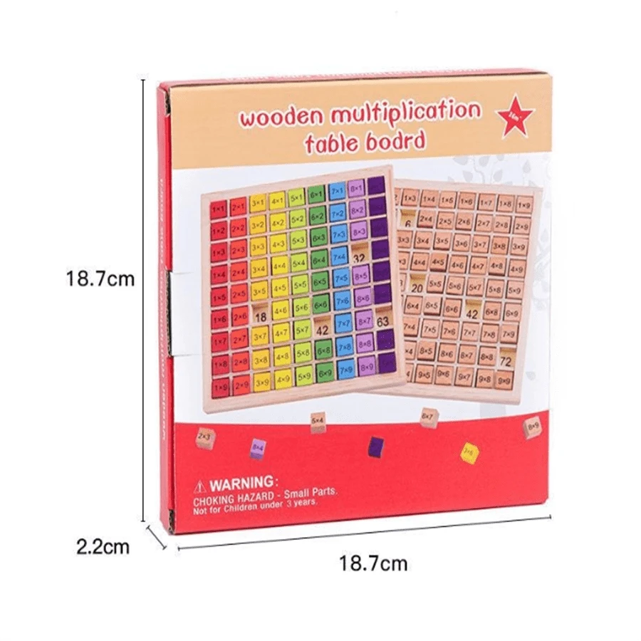 Wooden Multiplication Table Board, Early Childhood Education Number ...