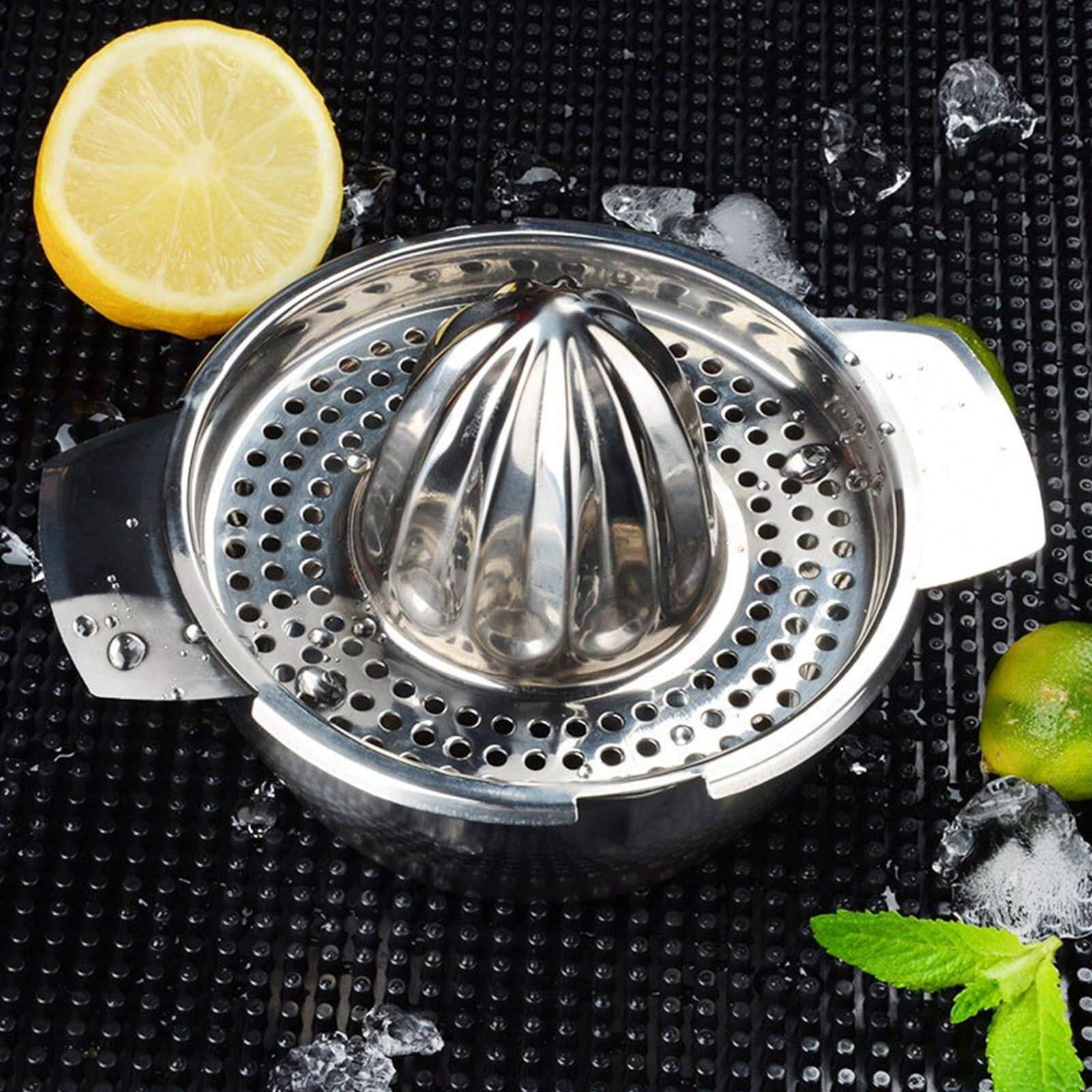 Stainless Steel Citrus Orange Juicer Easy-Use Hand Juicer Lemon Squeezer With 2 Pour Spouts ...