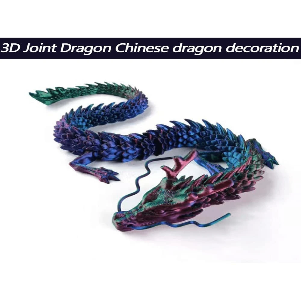 3D Printed Dragon, Articulated Dragon Fidget Toy Posable Flexible ...