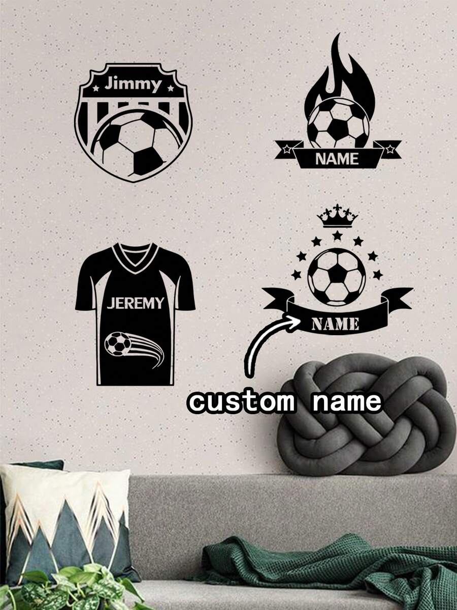 1Pc DIY PVC Football Jerseys Football Custom Name Asymmetrical Shape ...