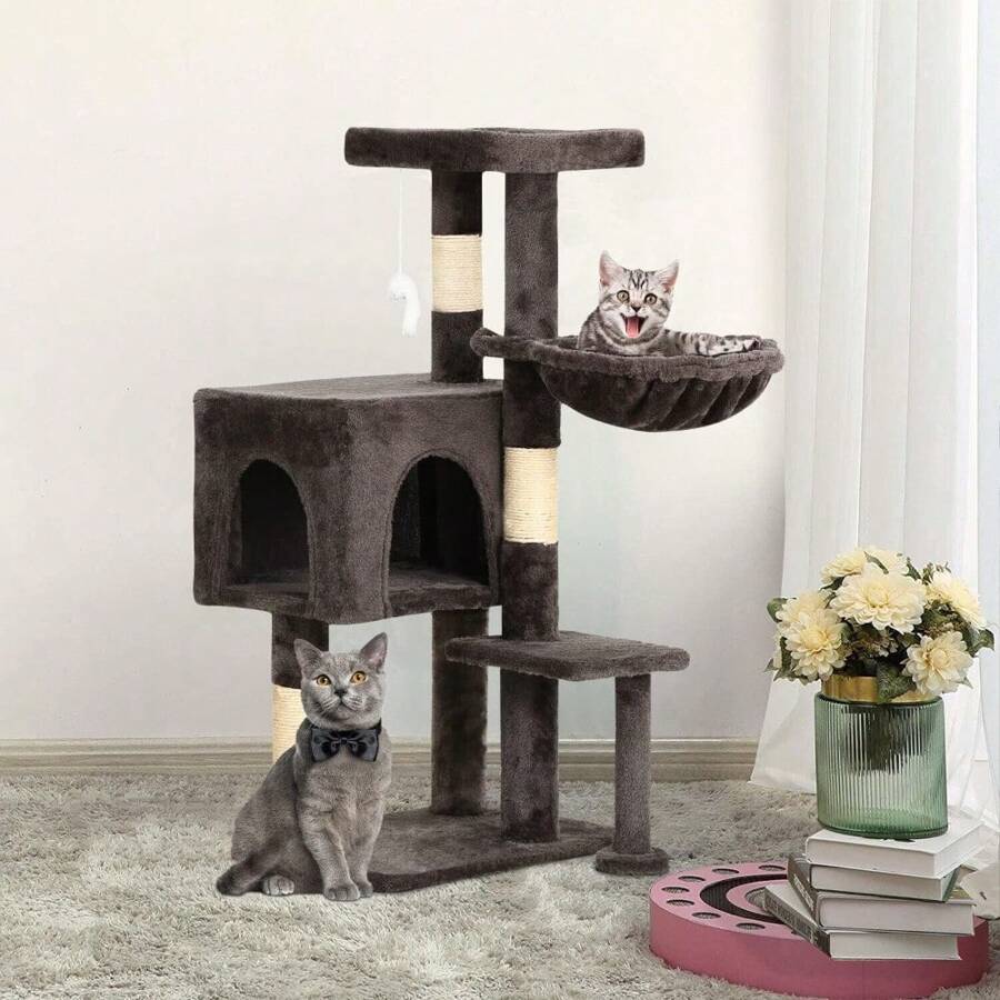 Cat Tree 36 Inch Tall Cat Tower For Indoor Cats W/Cat Scratching Post ...