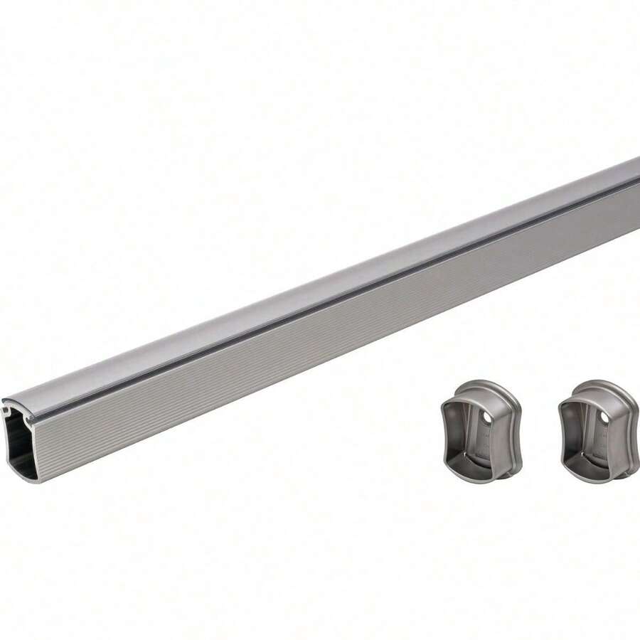 Premium Wardrobe Closet Rod Concave Shape With End Supports And ...