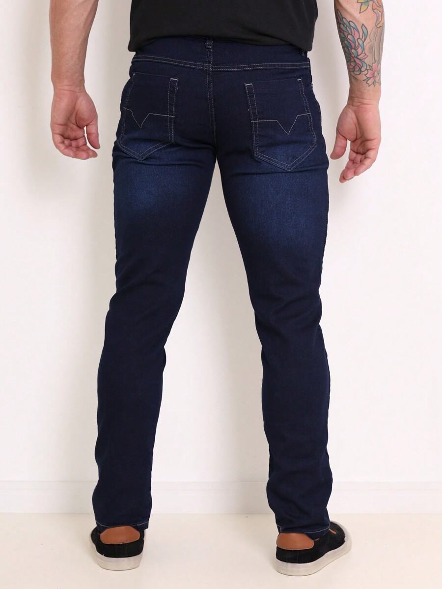 Men's Slim Destroyed Jeans Fashion Trend Premium Line Original Elastane ...