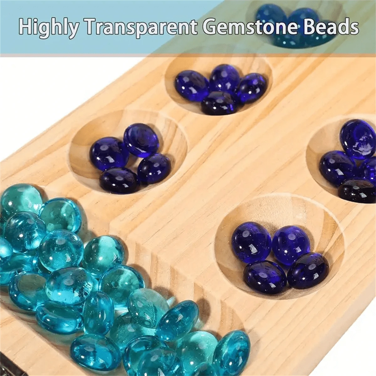 49pcs Luxury Wooden Mancala Board Game Set - Large Portable Educational ...