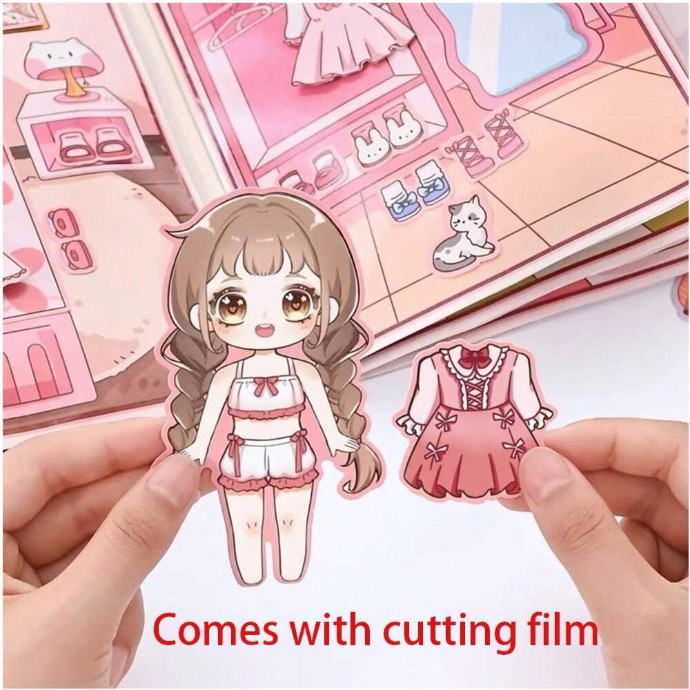 Children's Christmas Gift, Quiet Book, Dress Up Poster BookFree Cutting ...