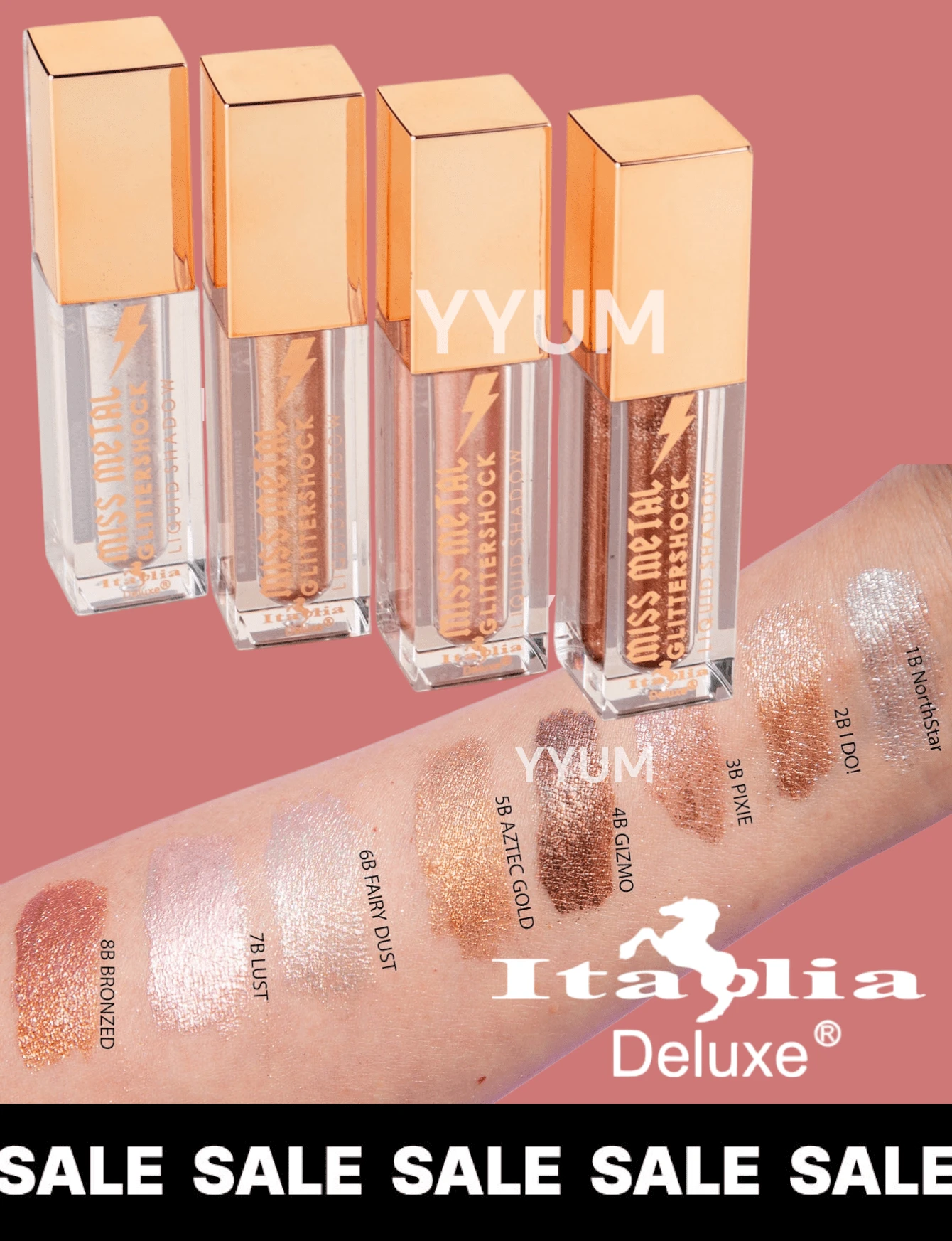 Sombra Líquida Miss Metal Glitter Shock Liquid Shadow Italia Deluxe ...