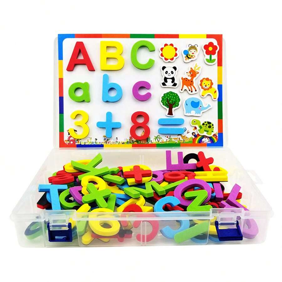 Magnetic Letters Numbers Alphabet ABC 123 Fridge Magnets Plastic ...