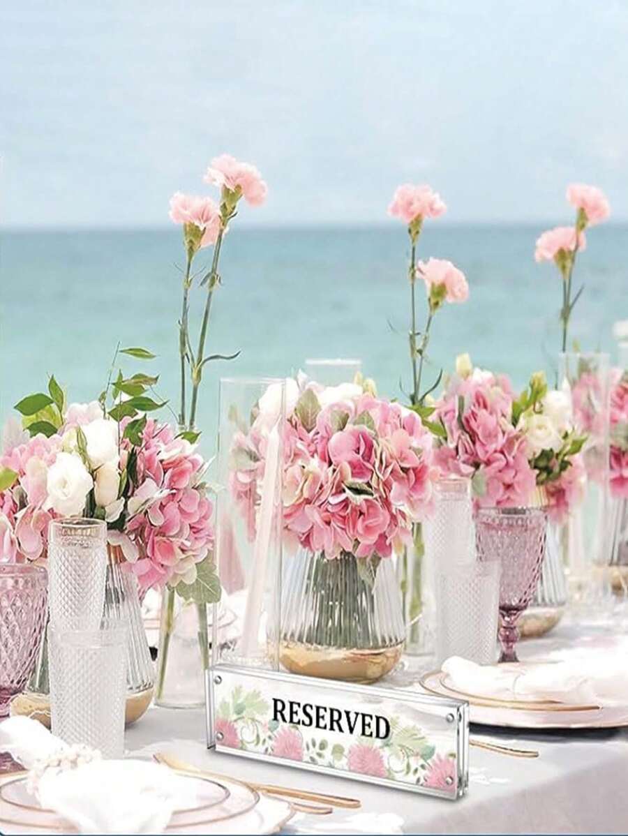 Acrylic Office Desk Name Plate, Transparent Acrylic Block Name Tag ...