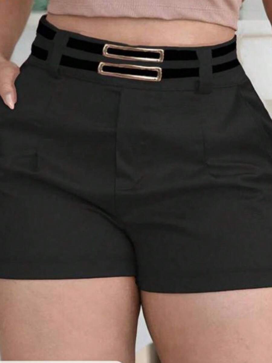 TAILORED SHORT BROWN WITH 2 BELTS FASHION 2025 | Moda de Mujer | SHEIN ...