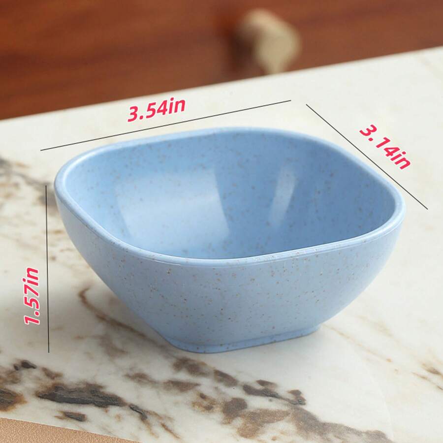 6pcs 4-Inch Square Wheat Straw Dipping Dishes Set, Mini Dishes For ...