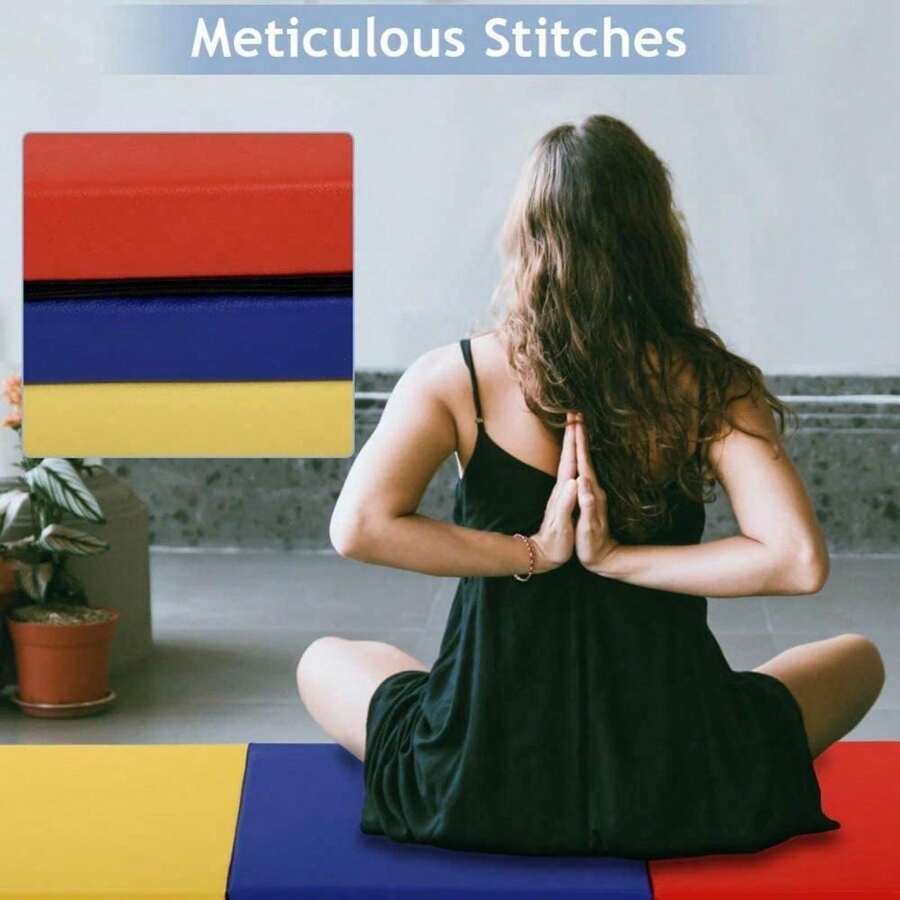 Gymnastics Mat For Adults, Folding Extra Thick Tumbling Mats For Home ...